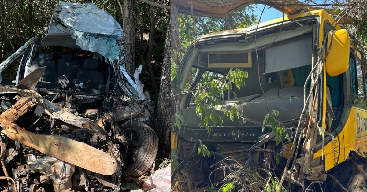 MG-188: Grave acidente entre ônibus com trabalhadores e carro deixa vítima fatal e feridos