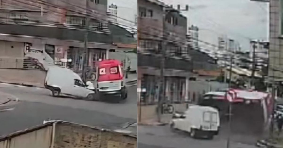 SC: Motorista não respeita sinal de 'pare', colide contra ambulância ...