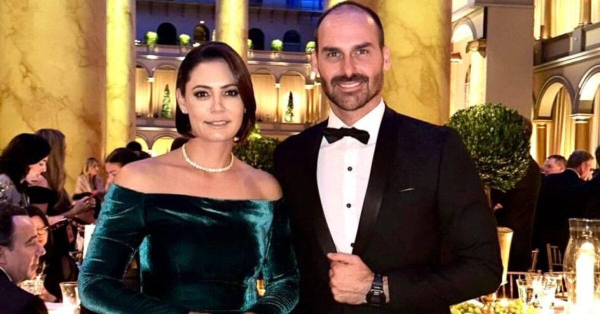 Mesmo estandos nos EUA, Michelle e Eduardo Bolsonaro não compareceram à ...